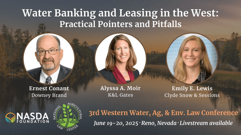 Water Banking and Leasing in the West: Practical Pointers and Pitfalls ...